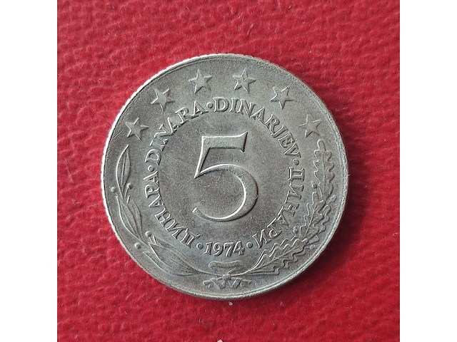 5 DINARA 1974