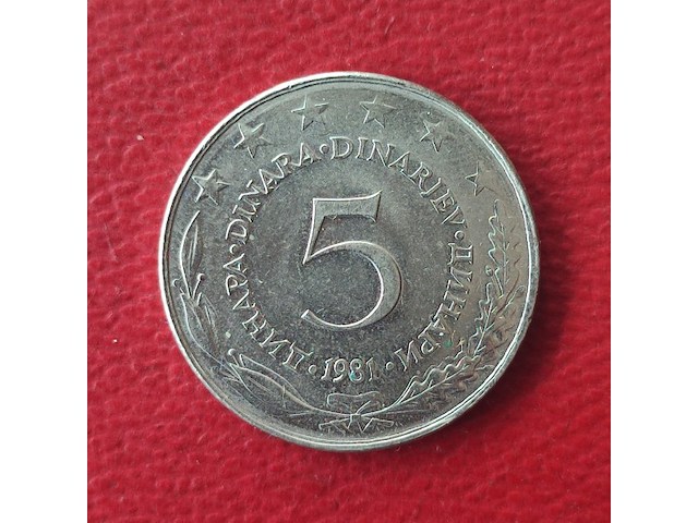 5 DINARA 1981