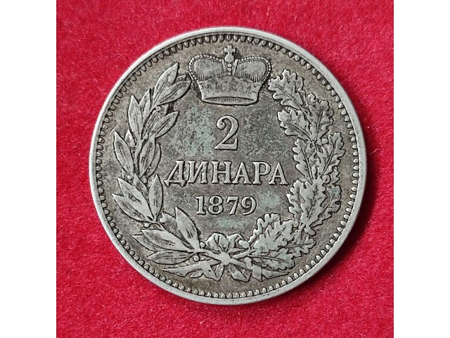 2 DINARA 1879 srebro