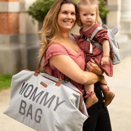 Child home Mommy Bag Big, Ručna torba canvas, grey
