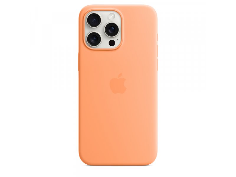 APPLE IPhone 15 Pro Max Silicone Case W MagSafe – Orange Sorbet (Mt1w3zm/A)