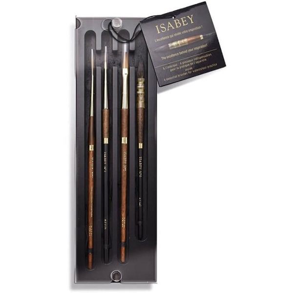 Raphael Isabey set with 4 brushes inside