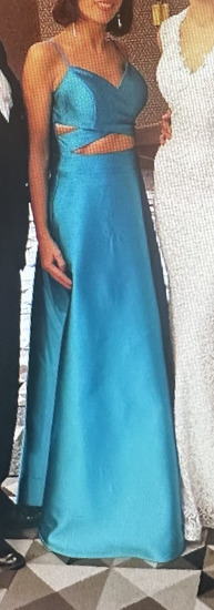Svecana plava dugacka haljina