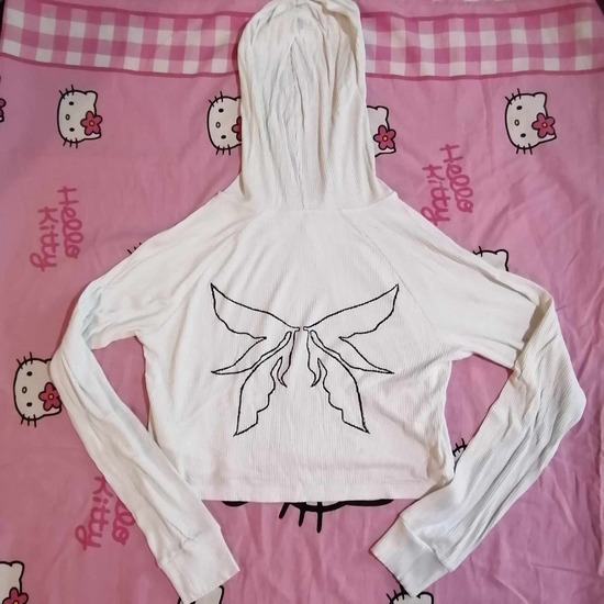 Crop majica ručno oslikana