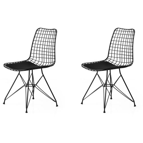 Hanah Home Tivoli 271 V2 Black Chair Set (2 Pieces)
