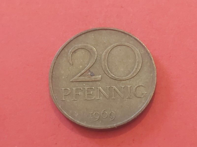 DDR - 20 pfennig 1969 god