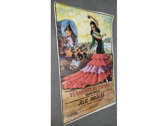 Flamenco En  Espana Jelic Andjelka plakat iz Yu RARE