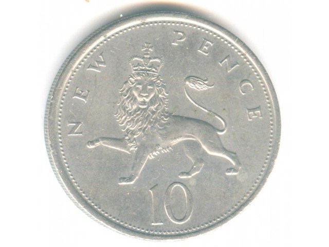 Velika Britanija 10 new pence 1976