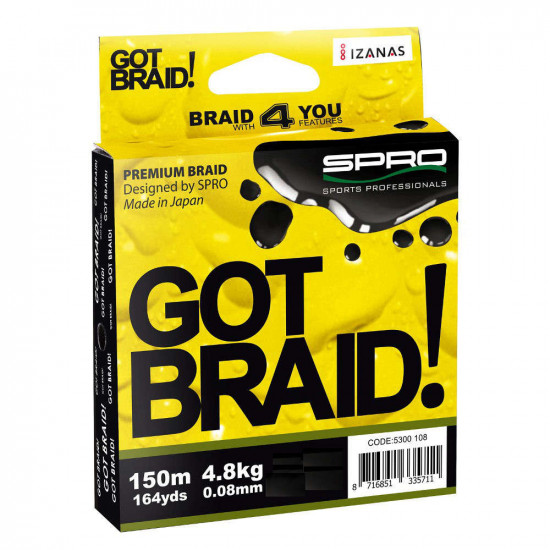 SPRO STRUNA GOT BRAID 150M 0,22MM ZELENA