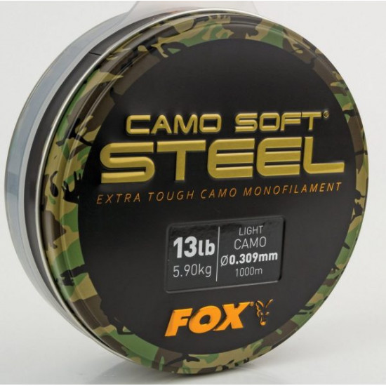 FOX CAMO SOFT STEEL MONOFILAMENT DARK CAMO 1000M 0,331MM