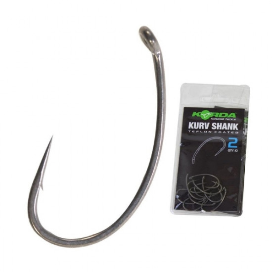 KORDA KURV SHANK HOOKS SIZE 8