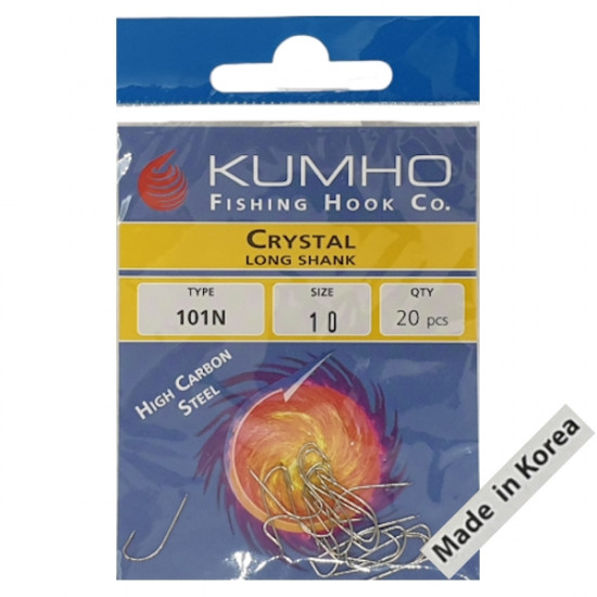 KUMHO CRYSTAL LONG SHANK HOOKS 18