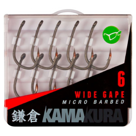 KORDA KAMAKURA HOOKS WIDE GAPE SIZE 6