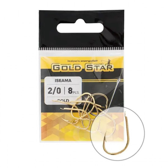 GOLD STAR HOOKS ISEAMA GOLD SIZE 4