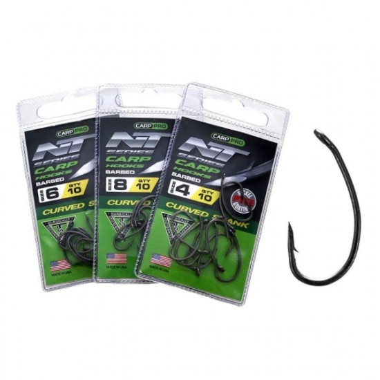 CARP PRO CARP HOOKS CURVED SHANK 8