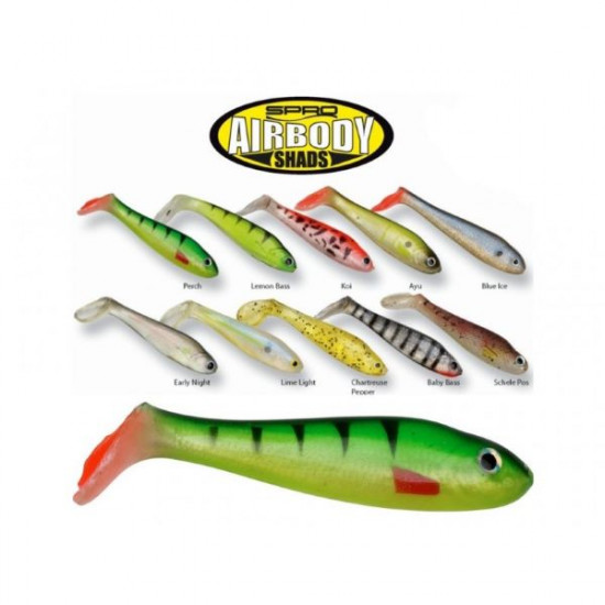 SPRO AIRBODY SHAD 10CM PERCH LIME LIGHT