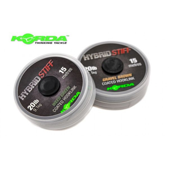 KORDA HYBRID STIFF COATED BRAID 20LB 20M WEEDY GREEN