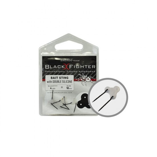 BLACK FIGHTER BAIT STING WITH DOUBLE SILICONE 10MM 4PCS