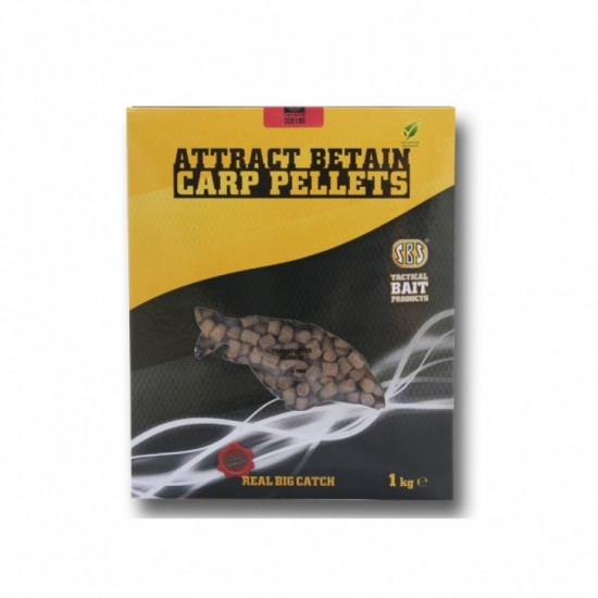 SBS ATTRACT BETAIN CARP PELLETS 1KG 6MM FRANKFURTER SAUSAGE