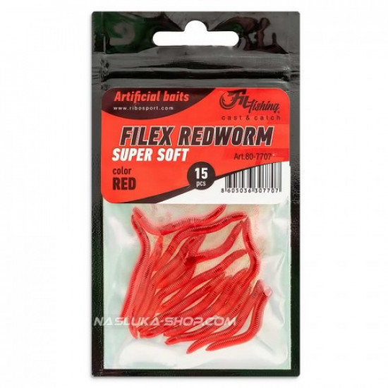 FILEX ARTIFICAL REDWORM 80-7707