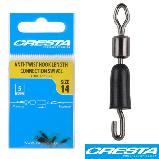 CRESTA ANTI-TWIST HOOK LENGHT CONNECTION SWIVEL SIZE 14