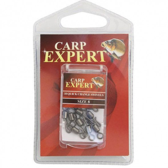 CARP EXPERT QUICK CHANGE SWIVELS SIZE 8