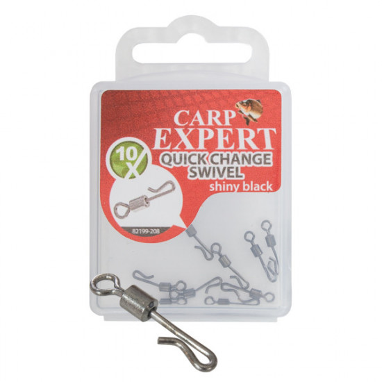 CARP EXPERT QUICK CHANGE SWIVEL SHINY BLACK