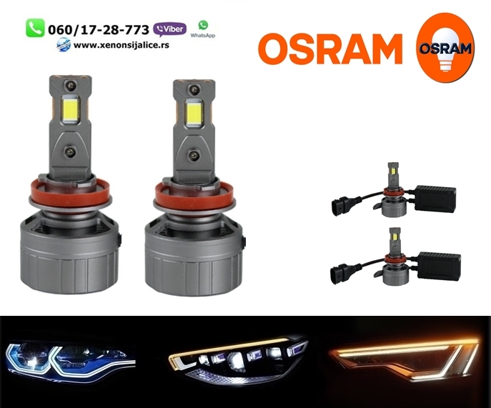 H8 LED SIJALICE OSRAM 12000 LUMENA CAN BUS 12V-24V