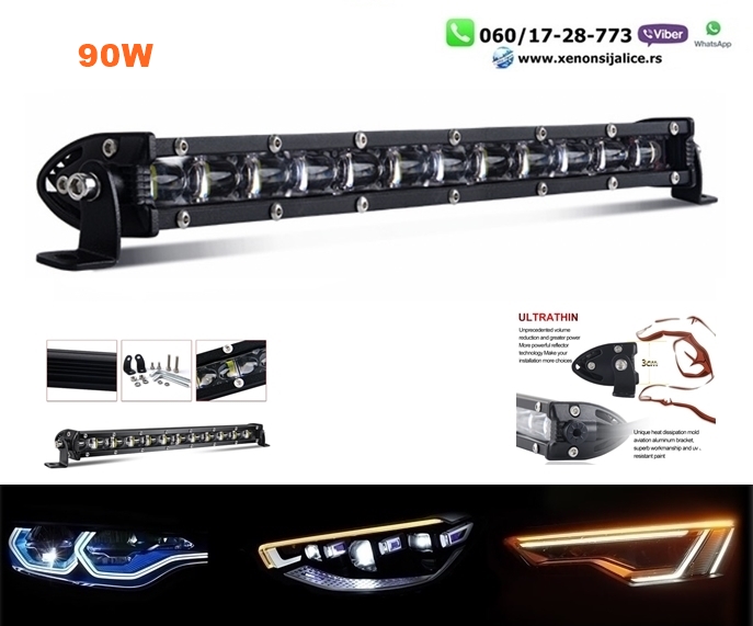 LED BAR 9D 21“ 53CM 90W RADNI FAR WORKING LIGHT RADNO SVETLO