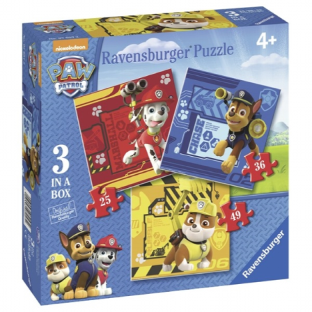 Ravensburger puzzle (slagalice) -Paw patrol, 3 u 1