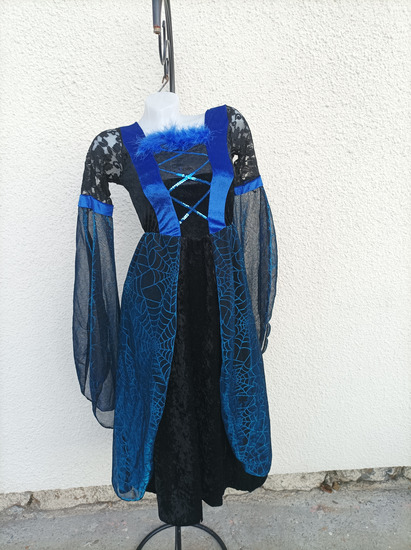 Plavi Gothic Kostim Vampir/Veštica S/M