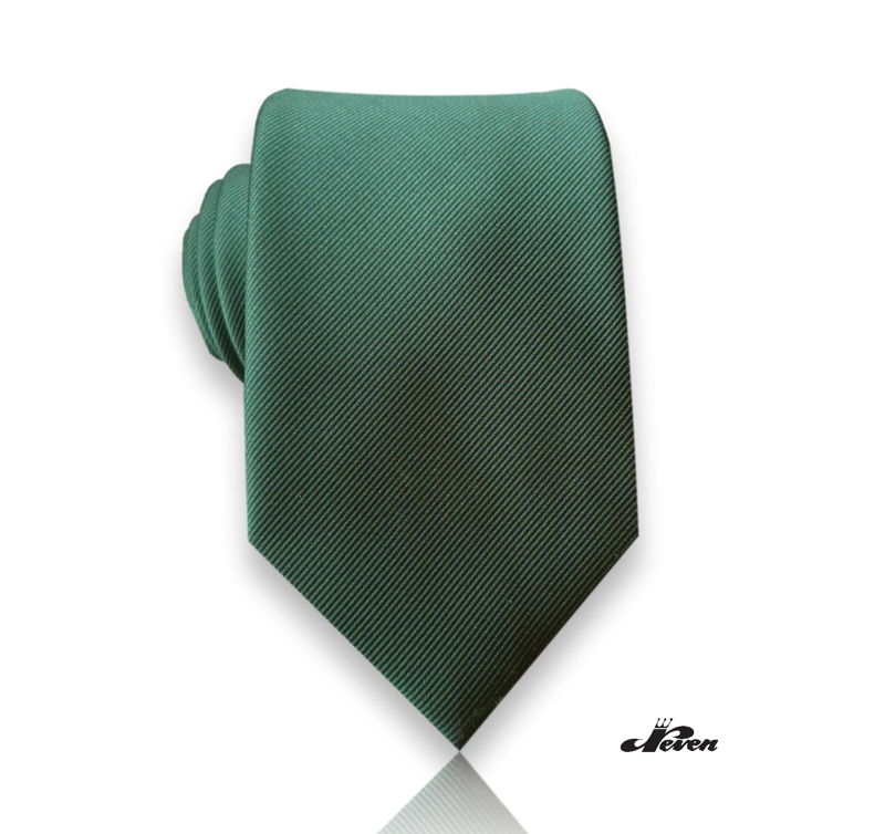 Jednobojna zelena kravata 029