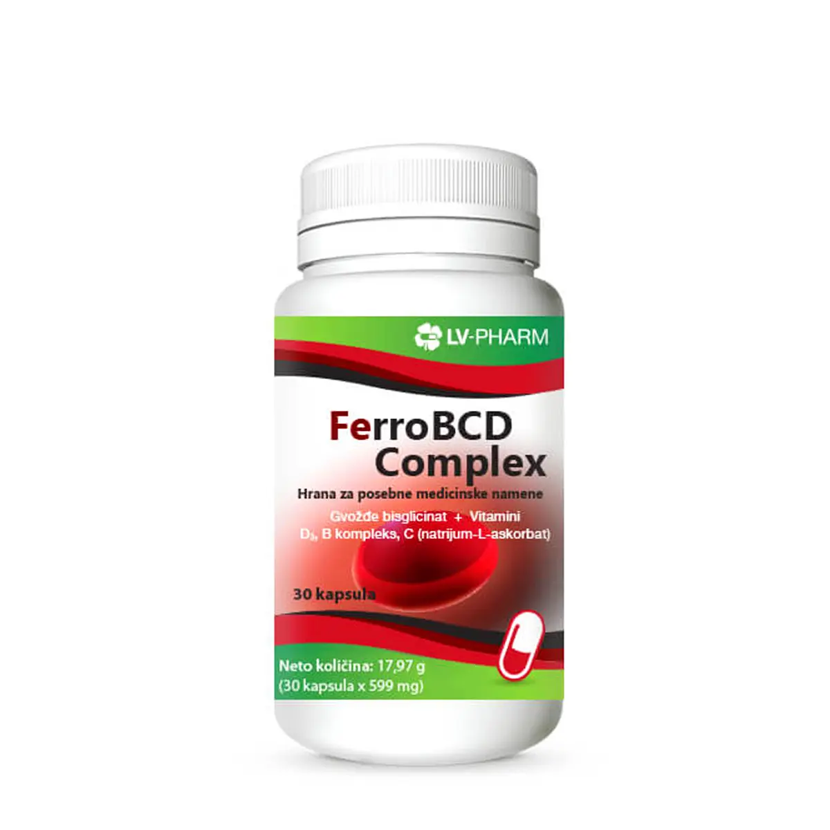 FerroBCD Complex 30mg kapsule 30/1