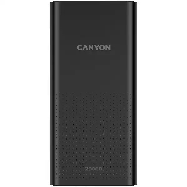 CANYON PB-2001 Power bank 20000mAh Li-poly battery, Input 5V2A , Output 5V2.1A(Max), 144*69*28.5mm, 0.440Kg, Black ( CNE-CPB2001B )