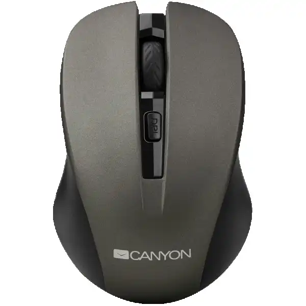 CANYON 2.4GHz wireless optical mouse with 4 buttons, DPI 80012001600, Gray, 103.5*69.5*35mm, 0.06kg ( CNE-CMSW1G )