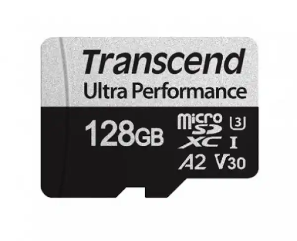 128GB microSD w/ adapter UHS-I U3 A2 Ultra Performance, Read/Write up to 160/125 MB/s ( TS128GUSD340S )