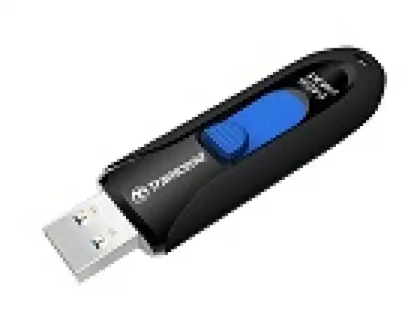 USB 64 GB, JetFlash 790K, USB3.1, 100/30 MB/s, Retractable, Black/Blue ( TS64GJF790K )