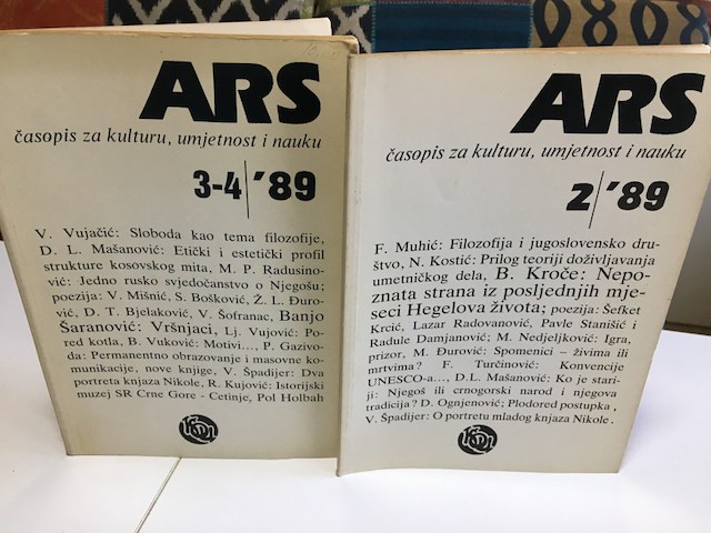 ARS časopis za kulturu, umjetnost i nauku br.2,3-4/`89.