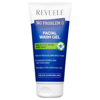 Gel za čišćenje kože lica REVUELE No Problem salicilna kiselina i cink 200ml