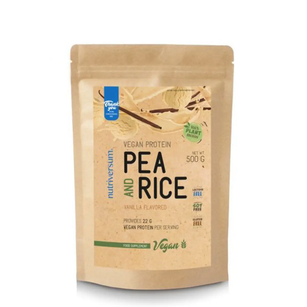 NUTRIVERSUM Protein Vegan Pea & Rice Vanila 500g