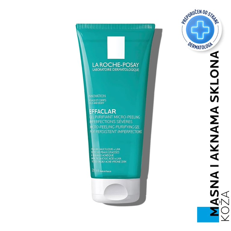 La Roche Posay EFFACLAR MICRO-PEELING Gel za Lice i Telo za Masnu Kožu 200 mL