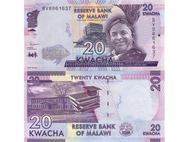 MALAWI 20 Kwatcha 2019 UNC, P-57