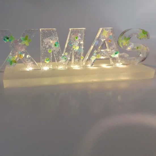 Lampa XMAS od epoxy smole