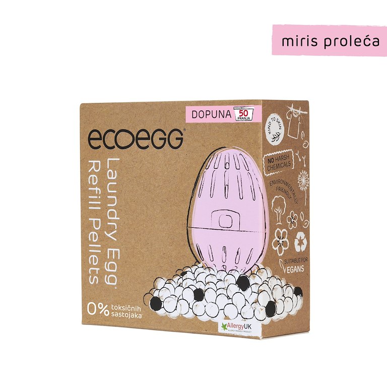 ECOEGG 2u1 dopuna za eko-deterdžent i omekšivač za veš, Miris proleća-50 pranja