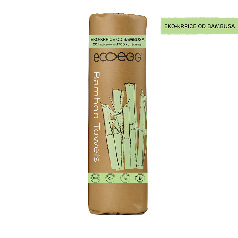 ECOEGG eko-krpice od bambusa, 20 krpica