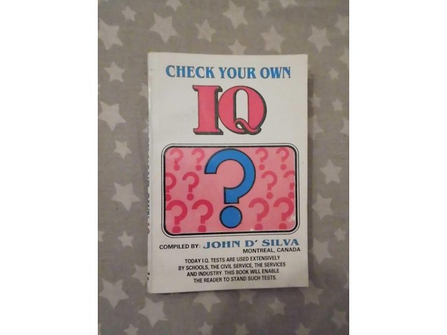 Chek Tour Own IQ; John D` Silva