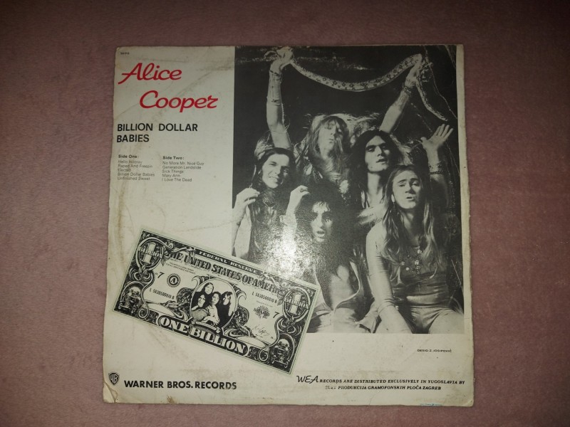 Alice Cooper-Billion Dollar Babies LP (MINT,Yu,1973)