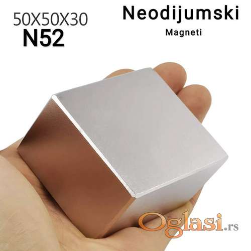 50x50x30mm N52 Neodijumski Bolk Magneti