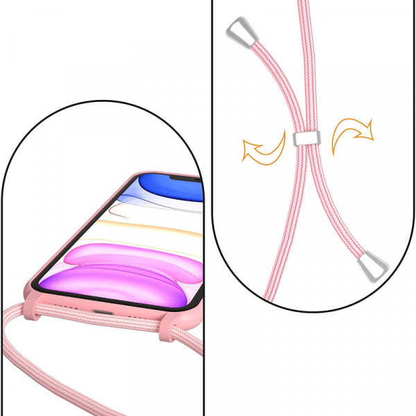 Maska String za iPhone 12/ 12 Pro roze