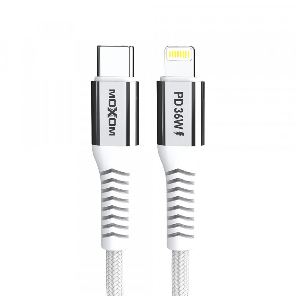 USB data kabal Moxom MX-CB236 PD 36W Type-C na lightning 1m beli
